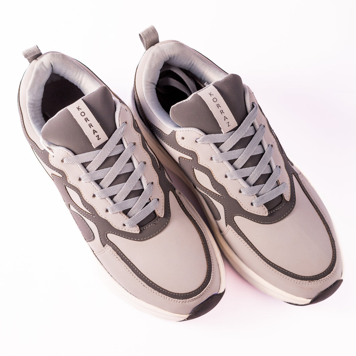 Stride X Grey And White Men's Sports Running Shoes – KORRAZ SPORTS INNOVATE